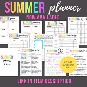 Printable Editable SUMMER Calendar | June July August | Summer Routine ...