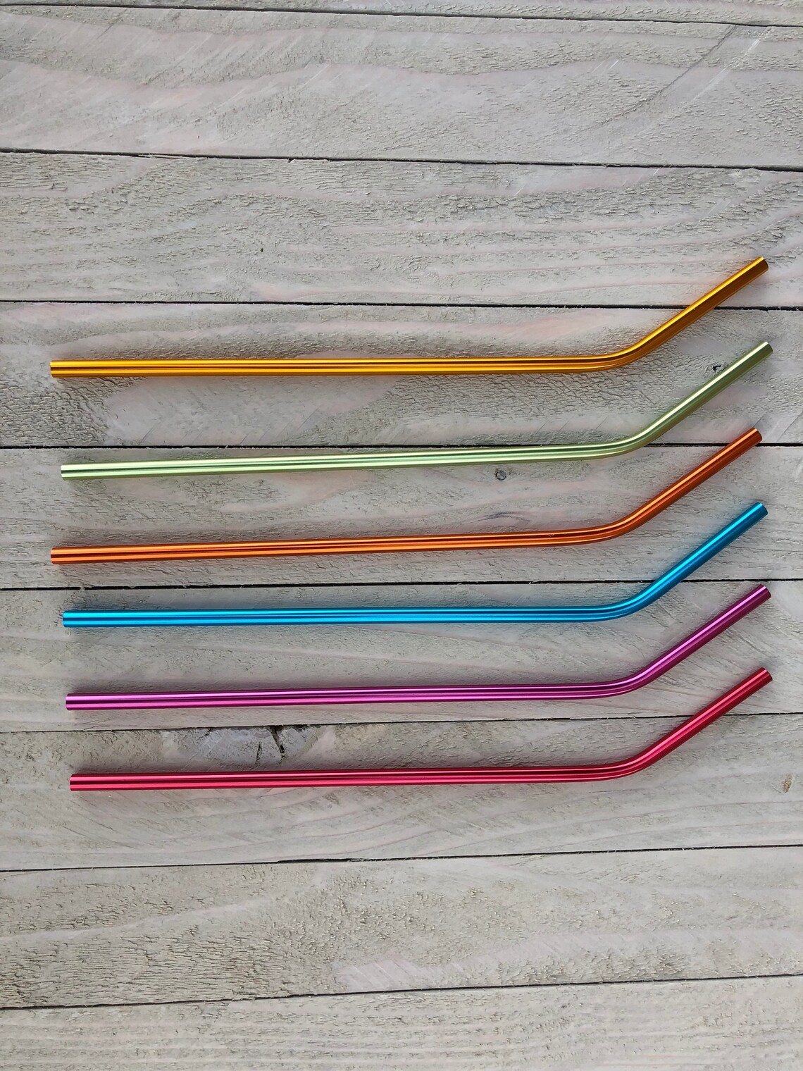 Tumbler Straws Rainbow Solid Colors Colorful Metal Reusable Straw Yeti ...