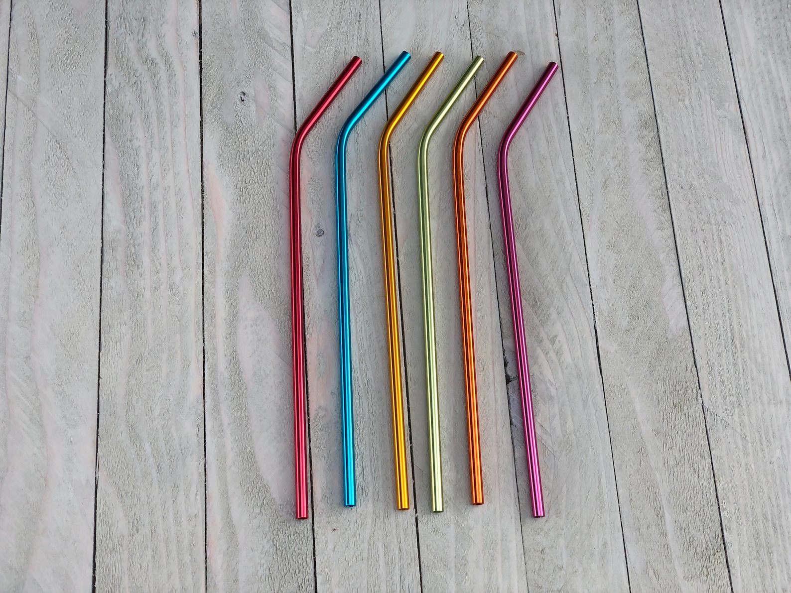 Tumbler Straws Rainbow Solid Colors Colorful Metal Reusable - Etsy