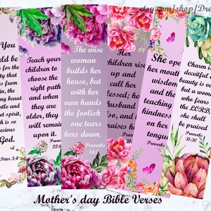 Mother's Day Bible Verses Bookmarks Christian Mother Day Bible ...