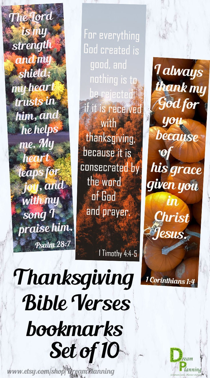 Thanksgiving Bible Verses Bookmarks Bible Bookmarks Christian Bookmarks ...