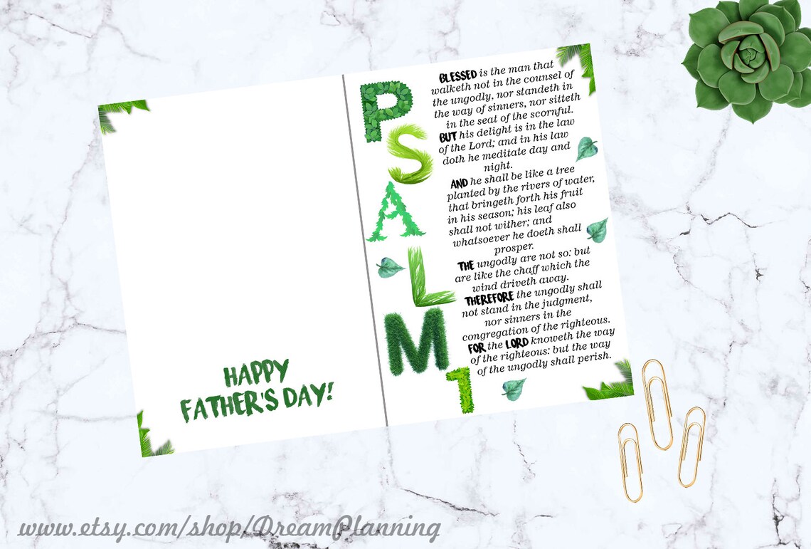 Christian Father's Day Card Printable Bible Verse Christian Fathers Day ...