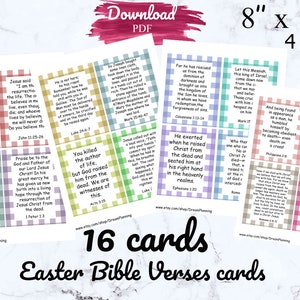 Easter Bible Verse Cards, Easter Christian Cards, Christian Bookmarks ...