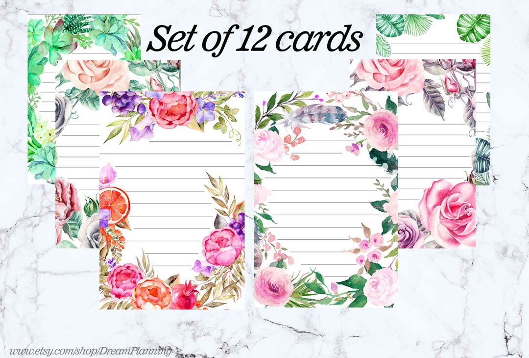 Printable Stationery, Bible Journaling Cards, Bible Notes Prayer Note ...