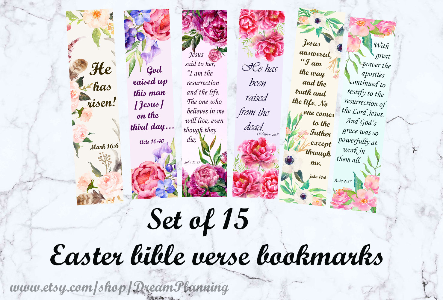 Easter Bible Verses Scripture Cards Bible Bookmark Scripture Memory ...
