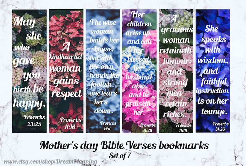 Christian Bookmarks for Women Mother's Day Bible Verses Bookmarks ...