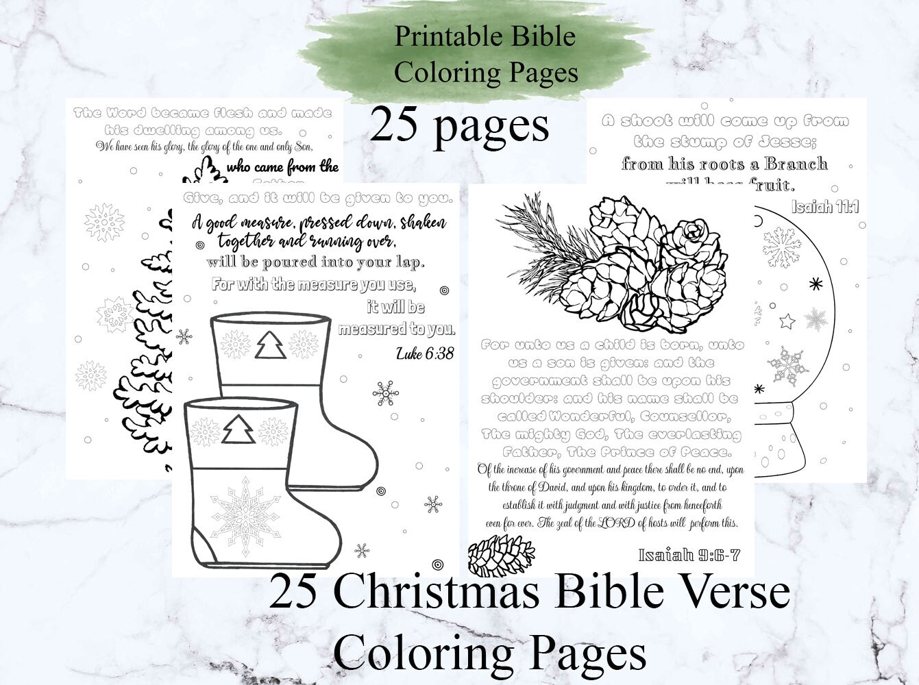Christmas Bible Verse Coloring Pages, KJV Bible Verses, Kids Bible ...