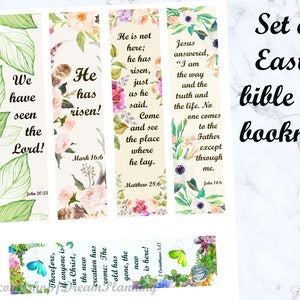 Easter Bible Verses Scripture Cards Bible Bookmark Scripture Memory ...