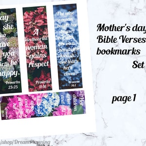 Christian Bookmarks for Women Mother's Day Bible Verses Bookmarks ...