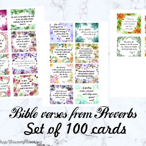 Bible Verse Cards Printable Bible Journaling Cards Scripture Cards ...