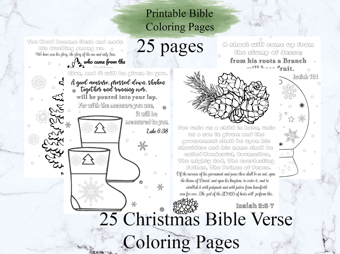 Christmas Bible Verse Coloring Pages, KJV Bible Verses, Kids Bible ...