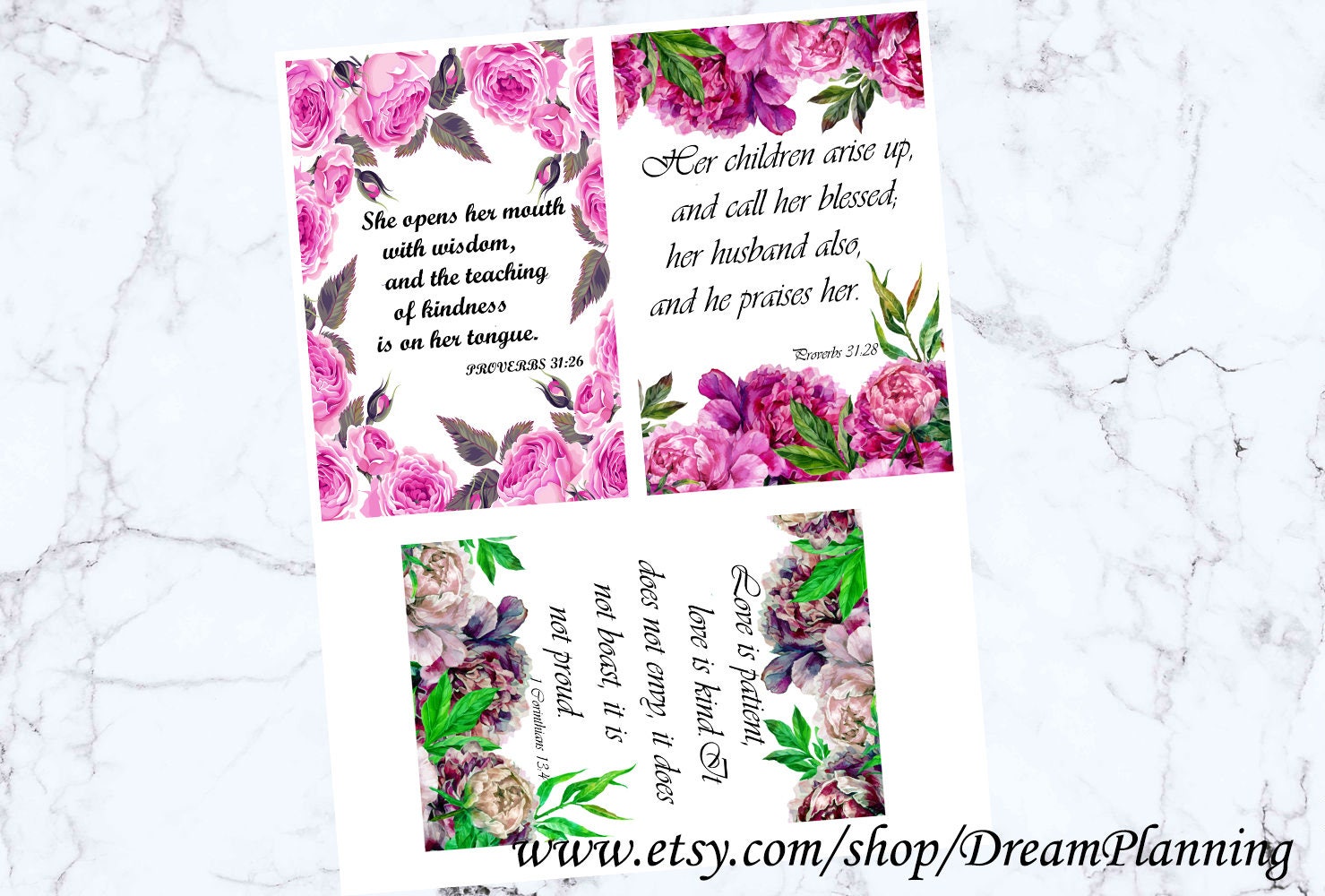 Mothers Day Bible Verses Cards Scripture Memory Cards Bible Journaling ...