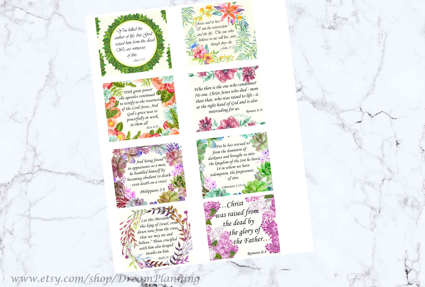 Easter Bible Verses Cards Scripture Memory Cards ESV Scripture Study ...