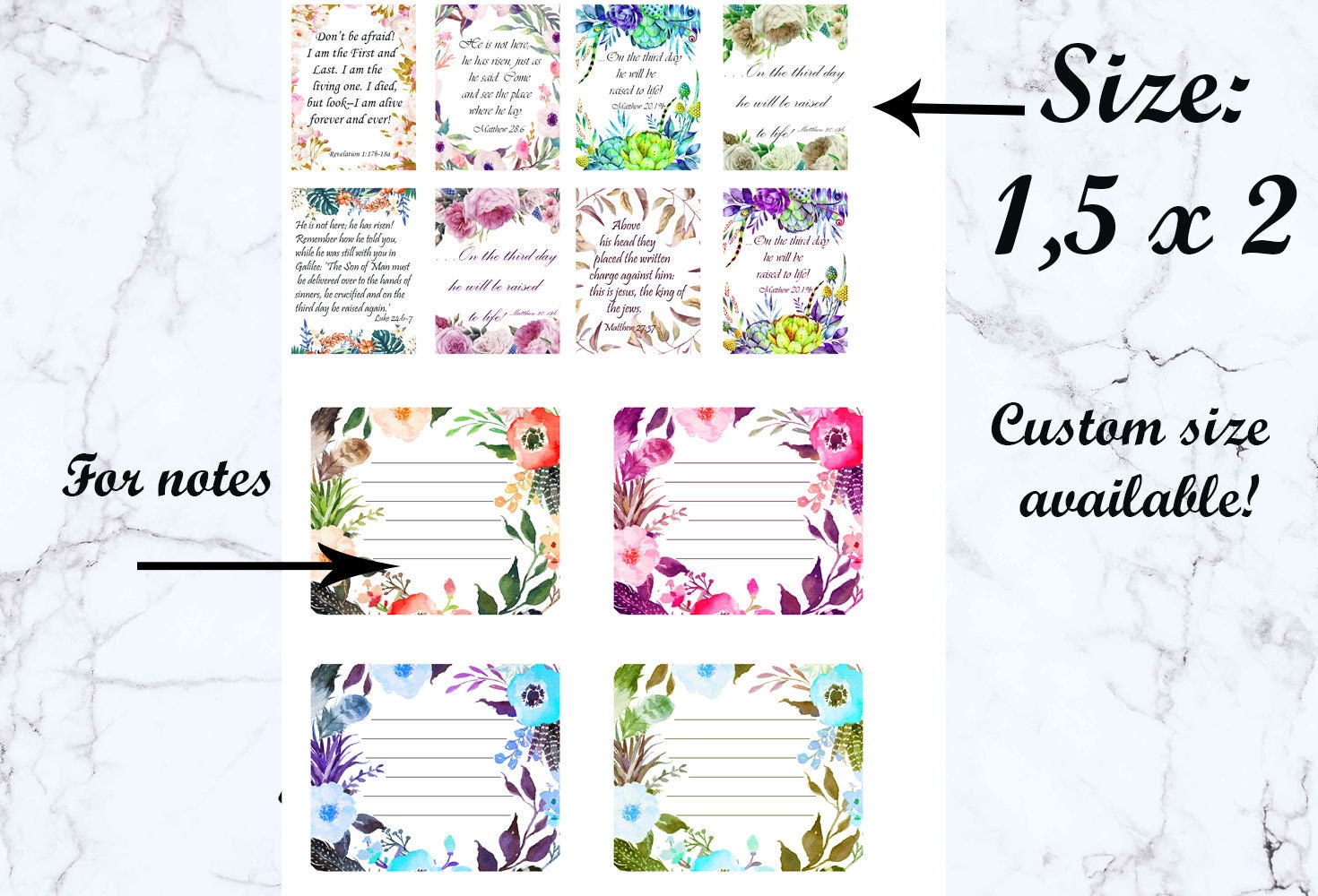 Easter Scriptures Easter Bible Verse Cards Printable Bible Journaling ...