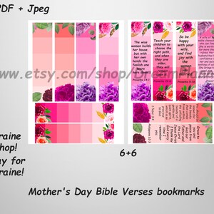 Mothers Day Bible Verses Bookmarks KJV, Christian Mothers Day Printable ...