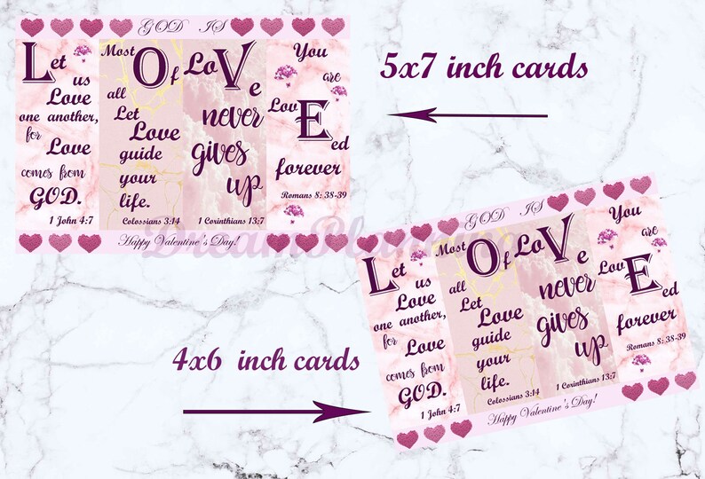 Bible Verse Valentine Card Christian Valentines Valentine's Day ...