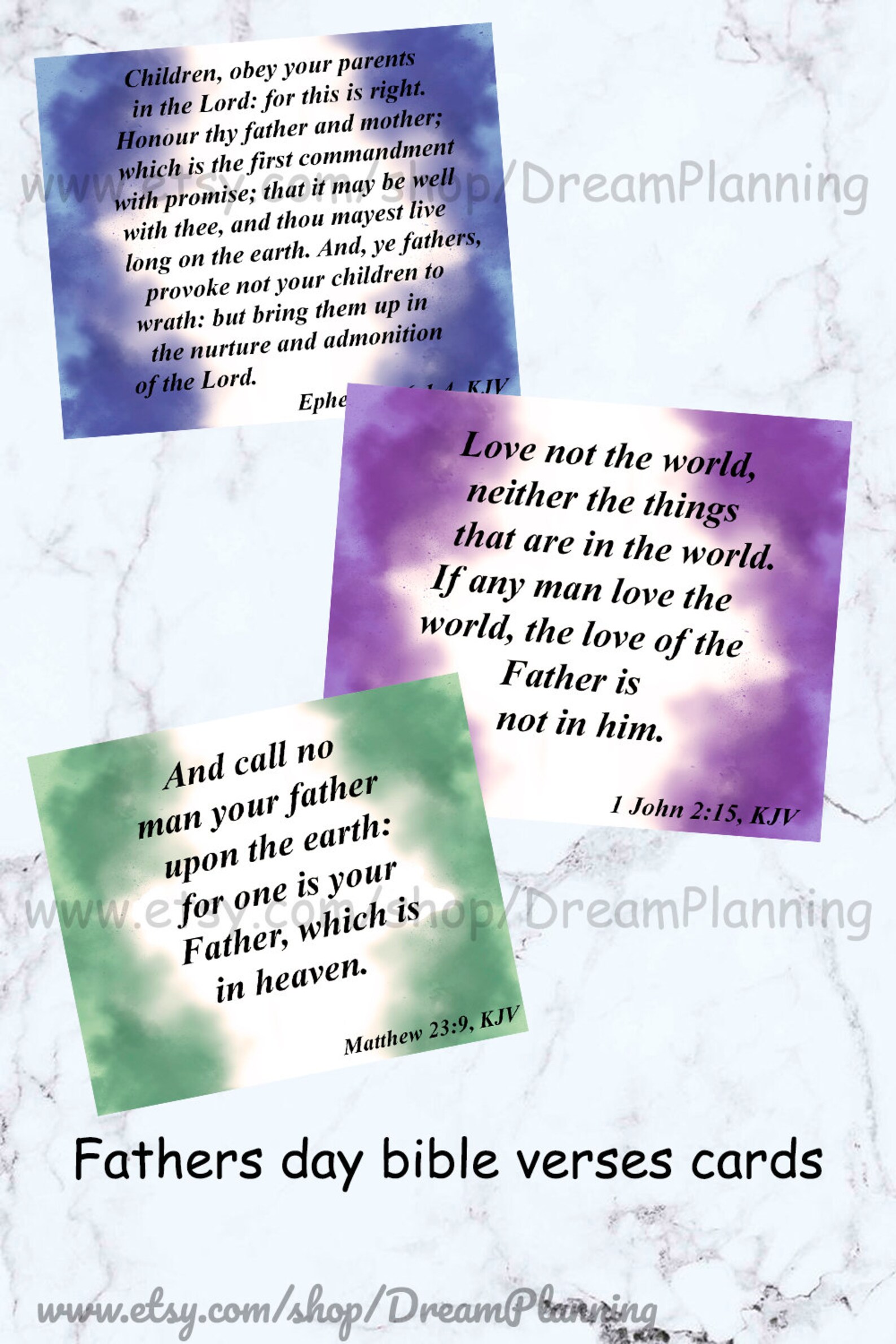 Father’s Day Bible Verse Cards, KJV Bible Cards, Mens Bible Verse Cards ...
