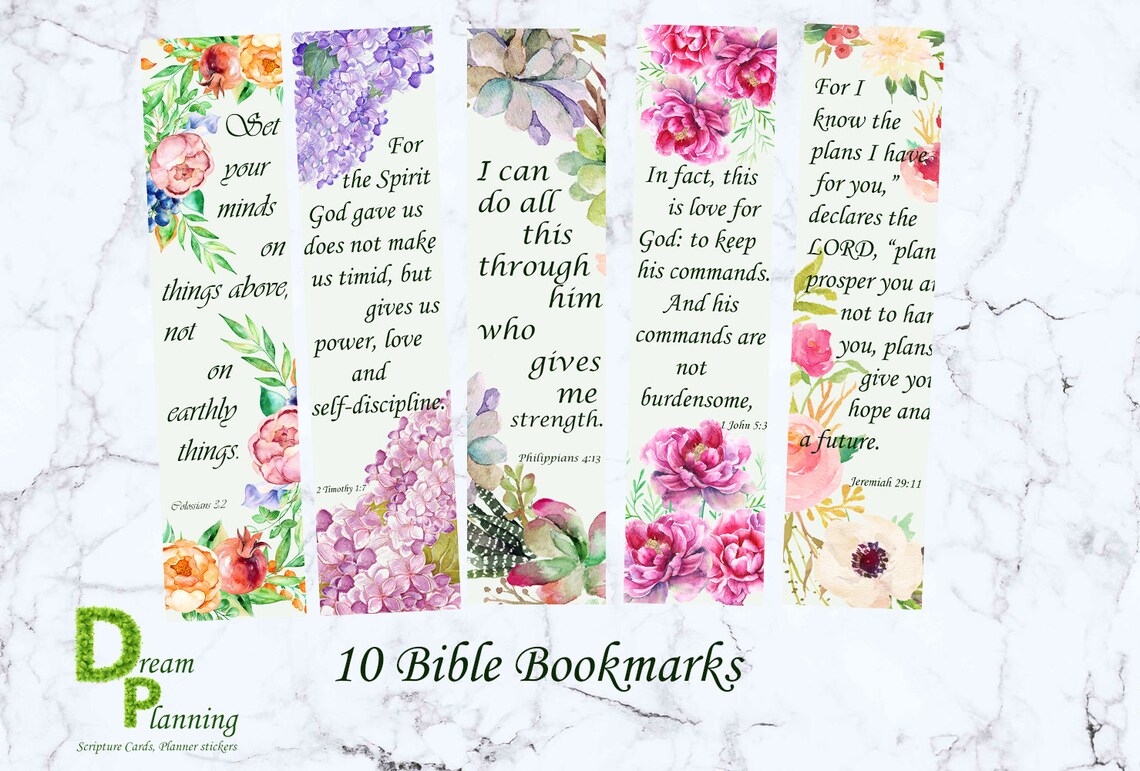 Bible Bookmarks Christian Bookmark Scripture Bookmark Bible - Etsy