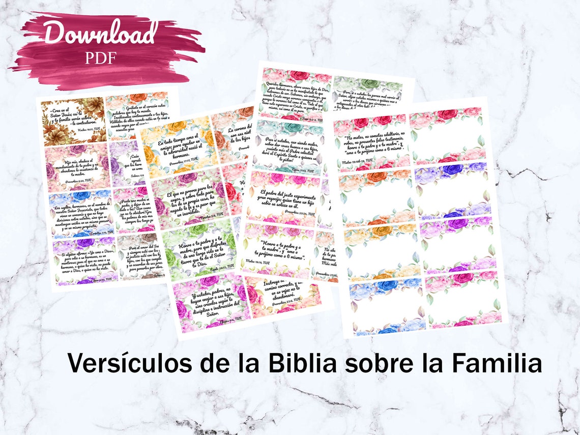 Bible Verses in Spanish, Scripture Cards Spanish, Scripture Memory ...