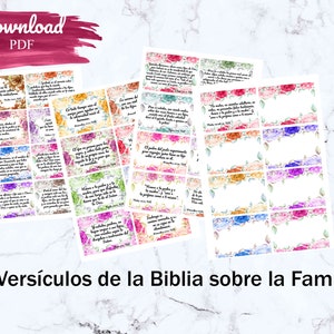 Bible Verses in Spanish, Scripture Cards Spanish, Scripture Memory ...