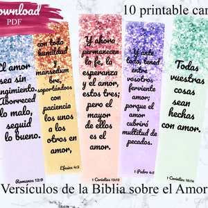 Spanish Bible Verses Cards, Versículos De La Biblia Sobre El Amor ...
