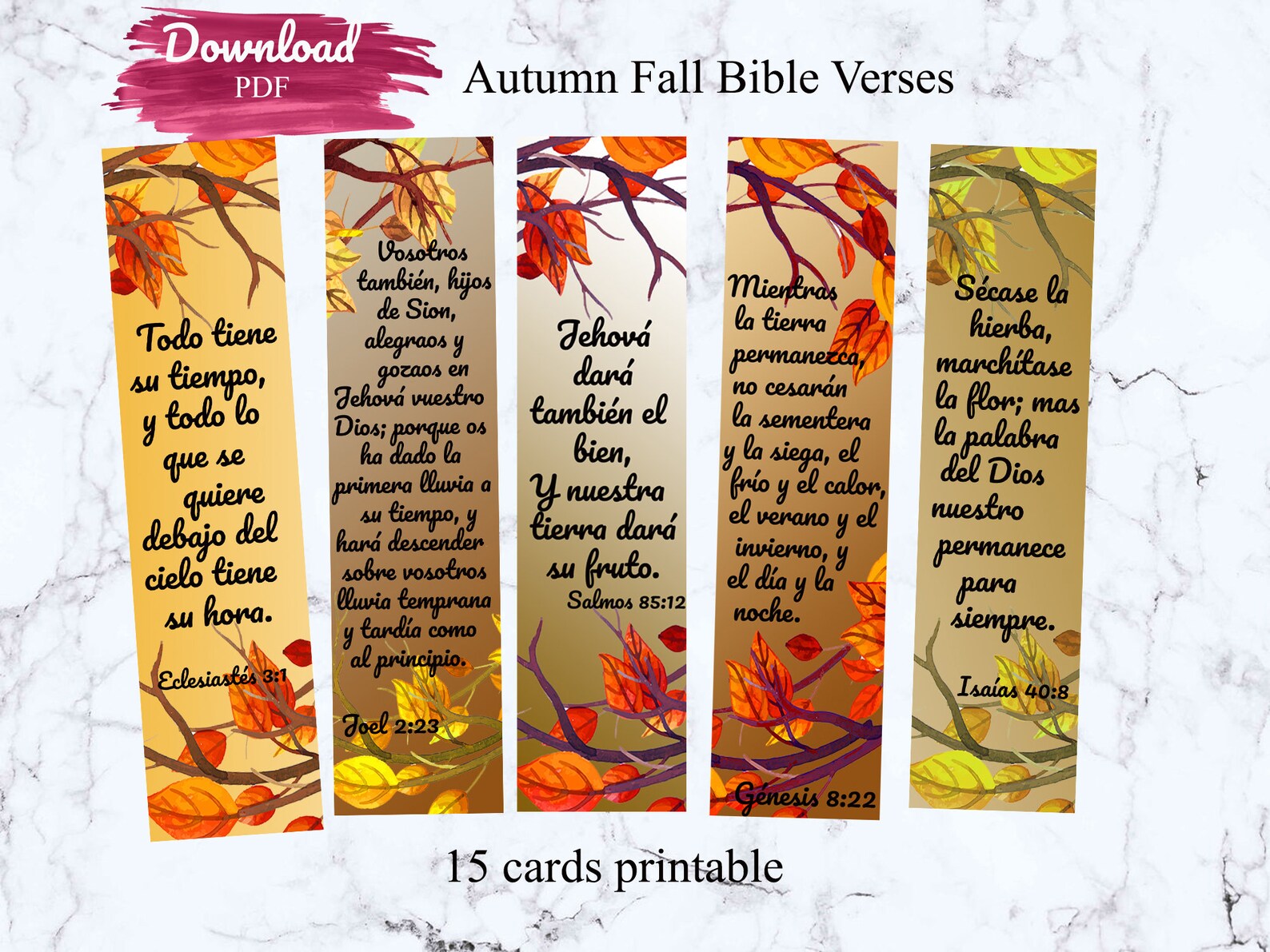 Spanish Bible Verses Cards Spanish Scripture Cards Bible - Etsy