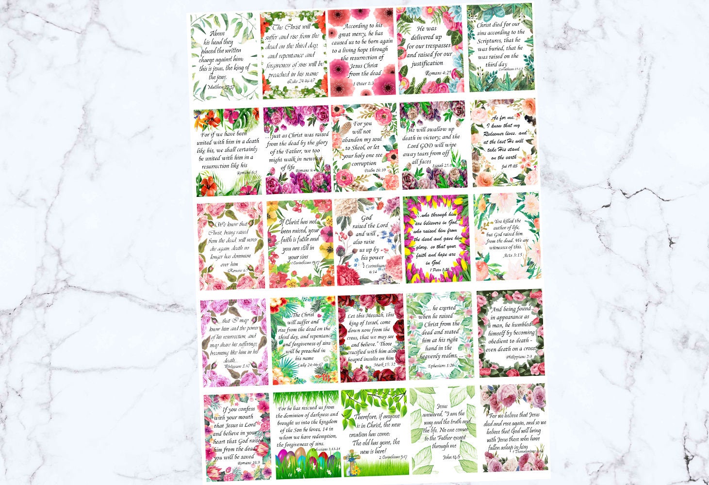 Easter Scriptures Easter Bible Verse Cards Printable Bible Journaling ...