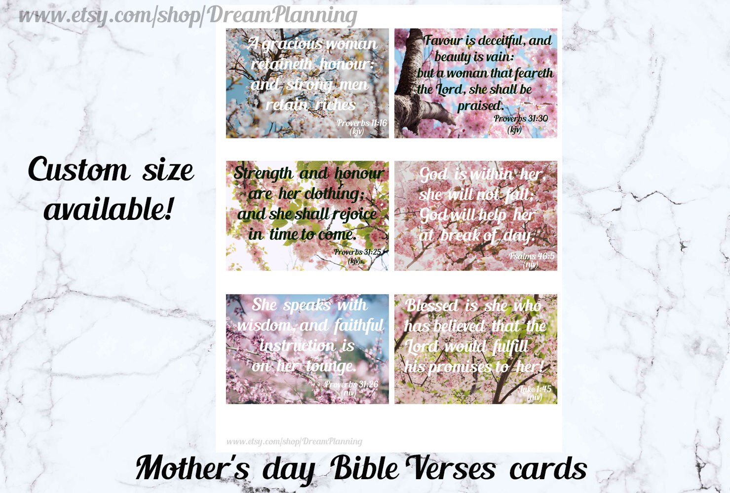 Mother's Day Bible Verses Cards Bible Journaling Cards Bible Bookmarks ...