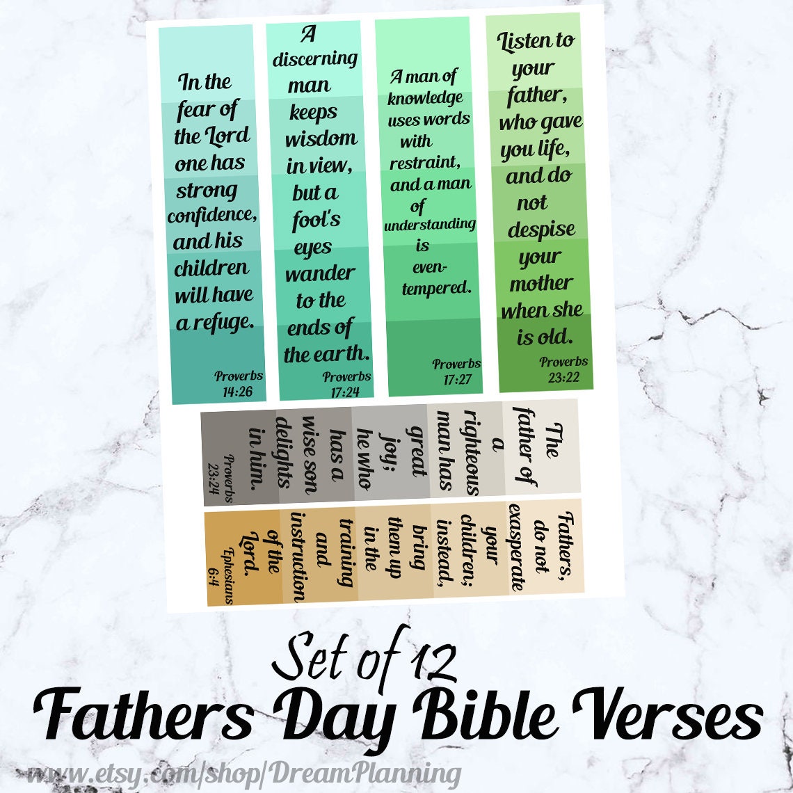 Fathers Day Bible Verses Bookmarks Christian Bookmark Scripture ...