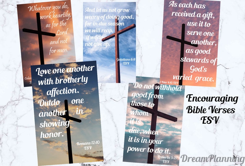 ESV Bible Verse Card Printable Encouraging Bible Verses Scripture Cards ...