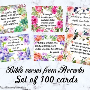 Bible Verse Cards Printable Bible Journaling Cards Scripture Cards ...
