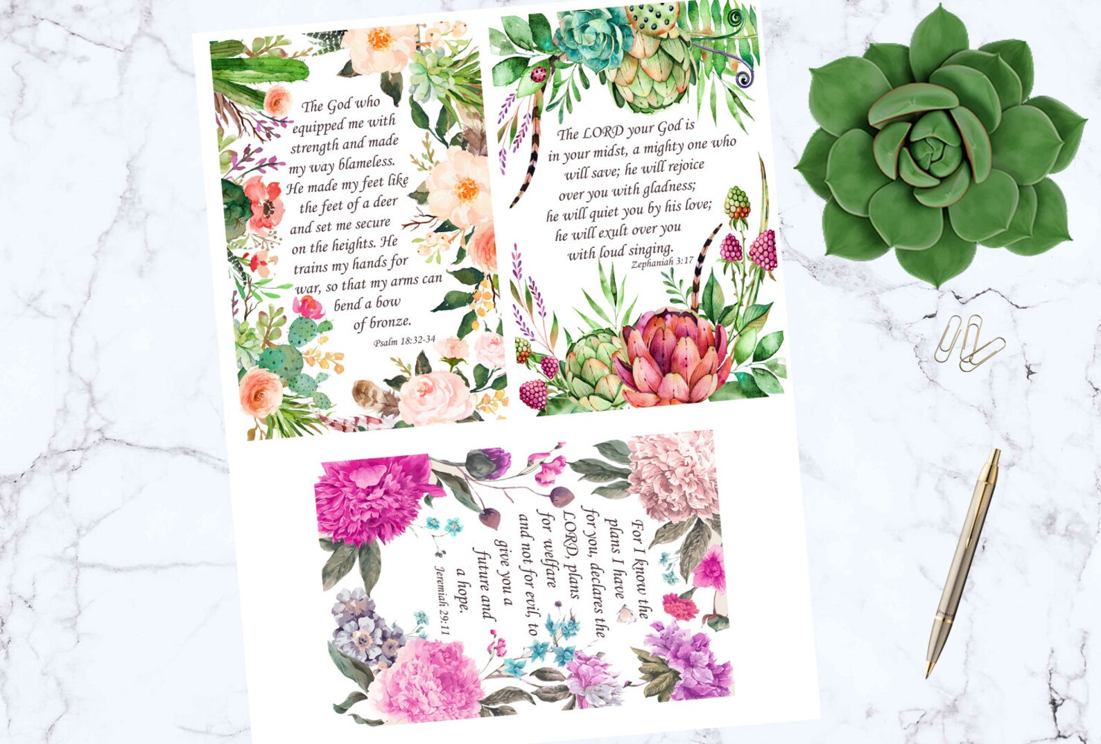 Scripture Cards Bible Verse Cards Bible Journaling Inspirational Cards ...