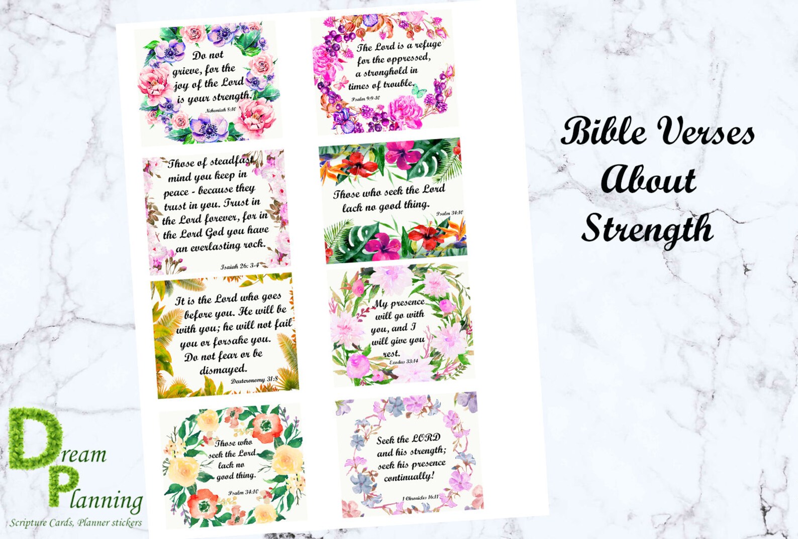 Printable Scripture Memory Cards Bible Memory Verse Cards Bible ...