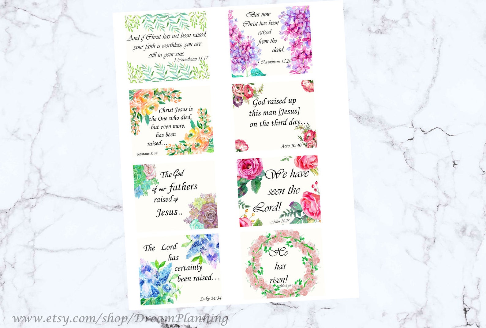 Easter Bible Verses Cards Scripture Memory Cards ESV Scripture Study ...