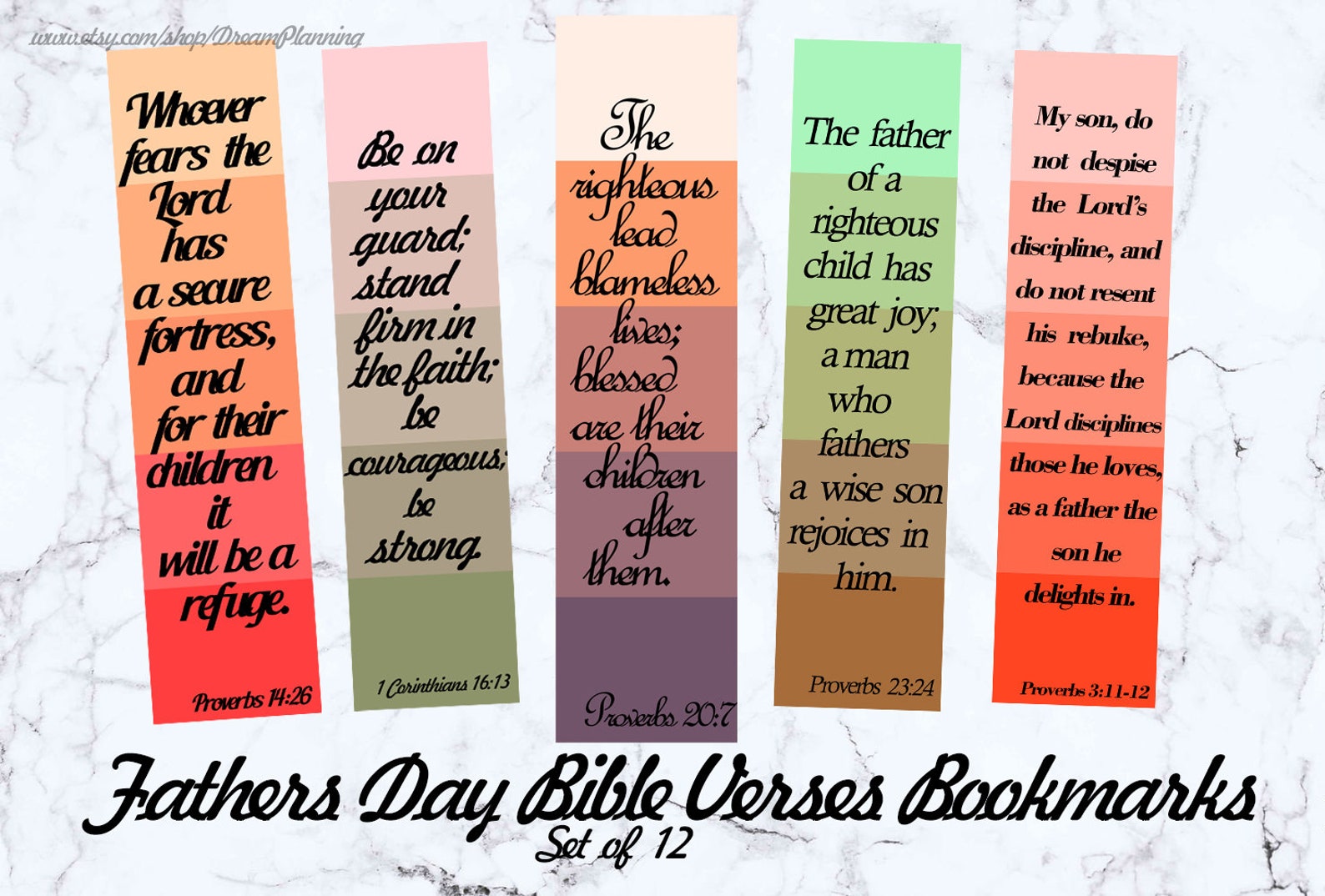 Christian Father's Day Bookmarks Christian Bookmarks Printable Bible ...