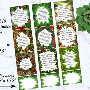 Christmas Bible Verse Print Christmas Scripture Cards Bible Study Cards ...