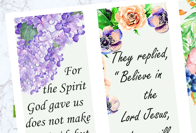 Bible Bookmarks Christian Bookmark Scripture Bookmark Bible - Etsy