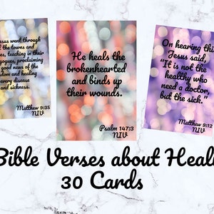 Bible Verses About Healing, Printable Bible Verse Cards, NIV Bible ...