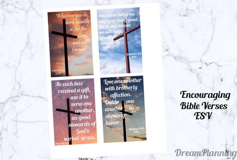 ESV Bible Verse Card Printable Encouraging Bible Verses Scripture Cards ...
