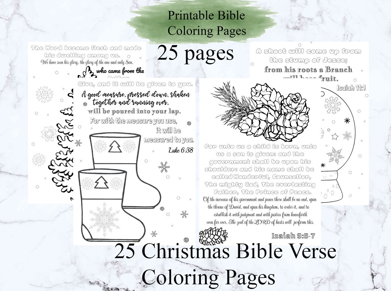 Christmas Bible Verse Coloring Pages, KJV Bible Verses, Kids Bible ...