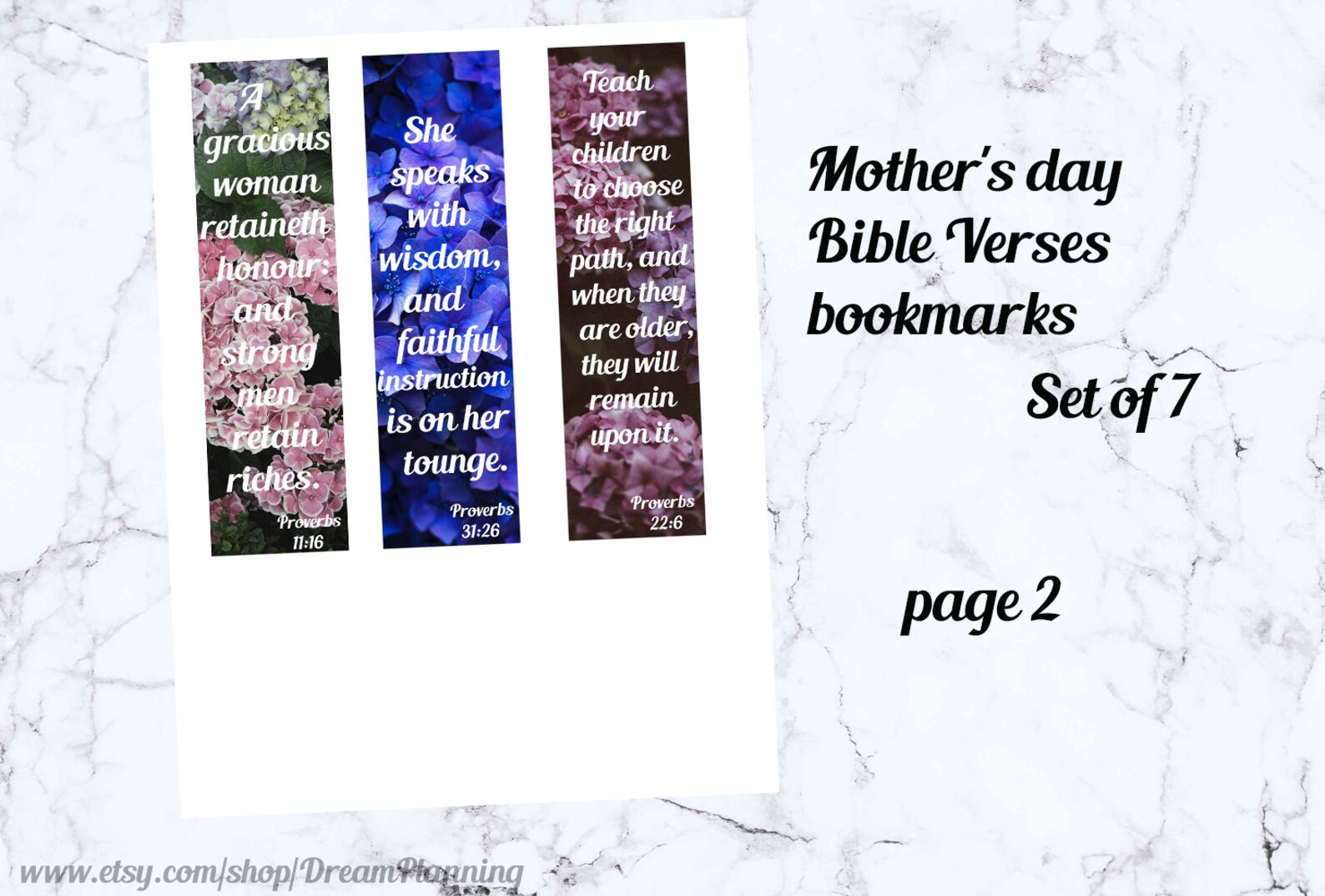 Christian Bookmarks for Women Mother's Day Bible Verses Bookmarks ...