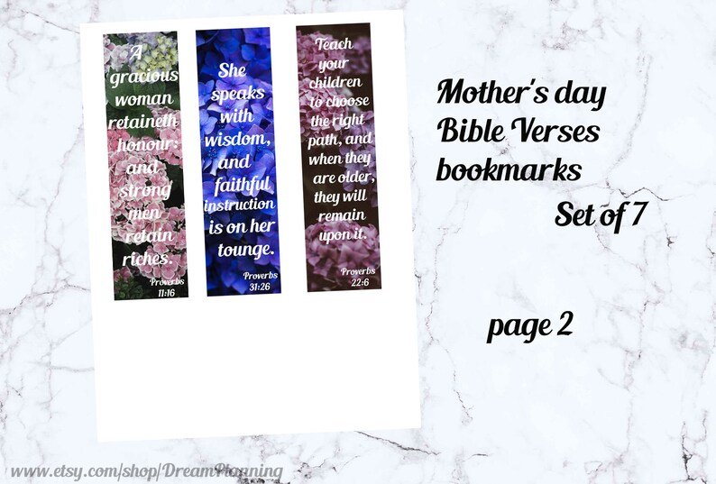 Christian Bookmarks for Women Mother's Day Bible Verses Bookmarks ...