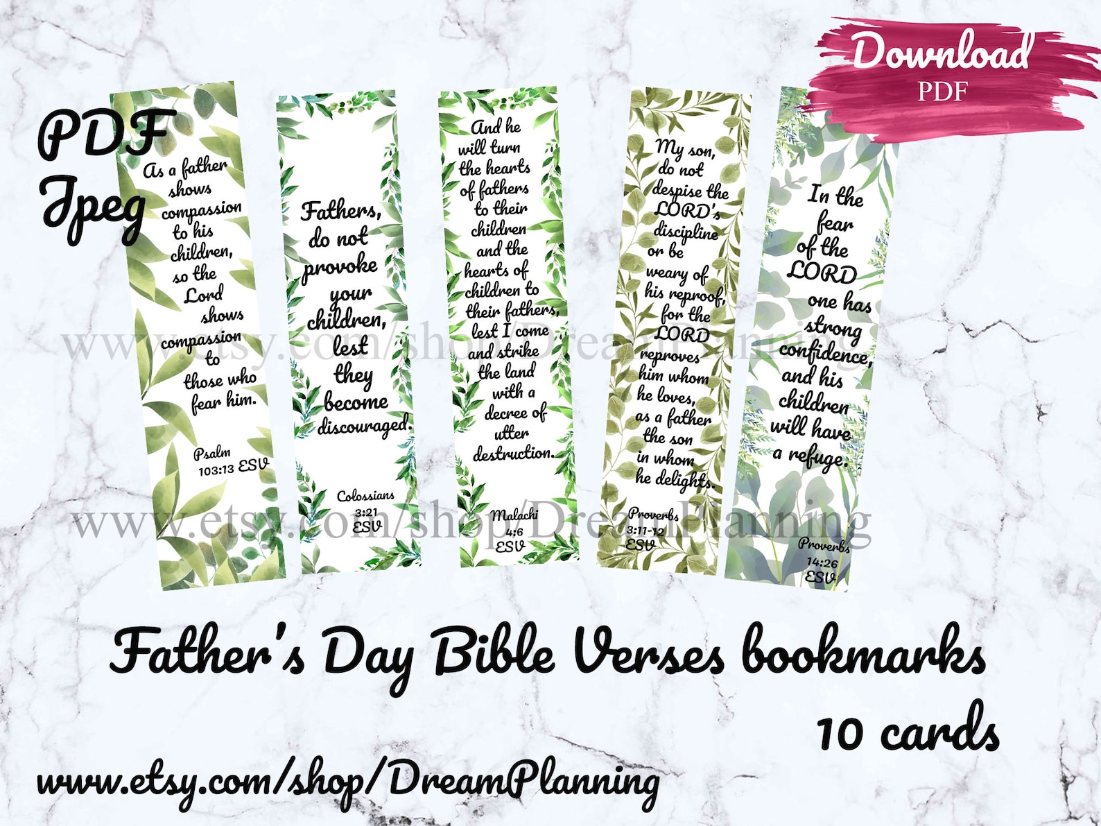 Father’s Day Bible Verses Bookmarks, Christian Fathers Day Card, Mens ...