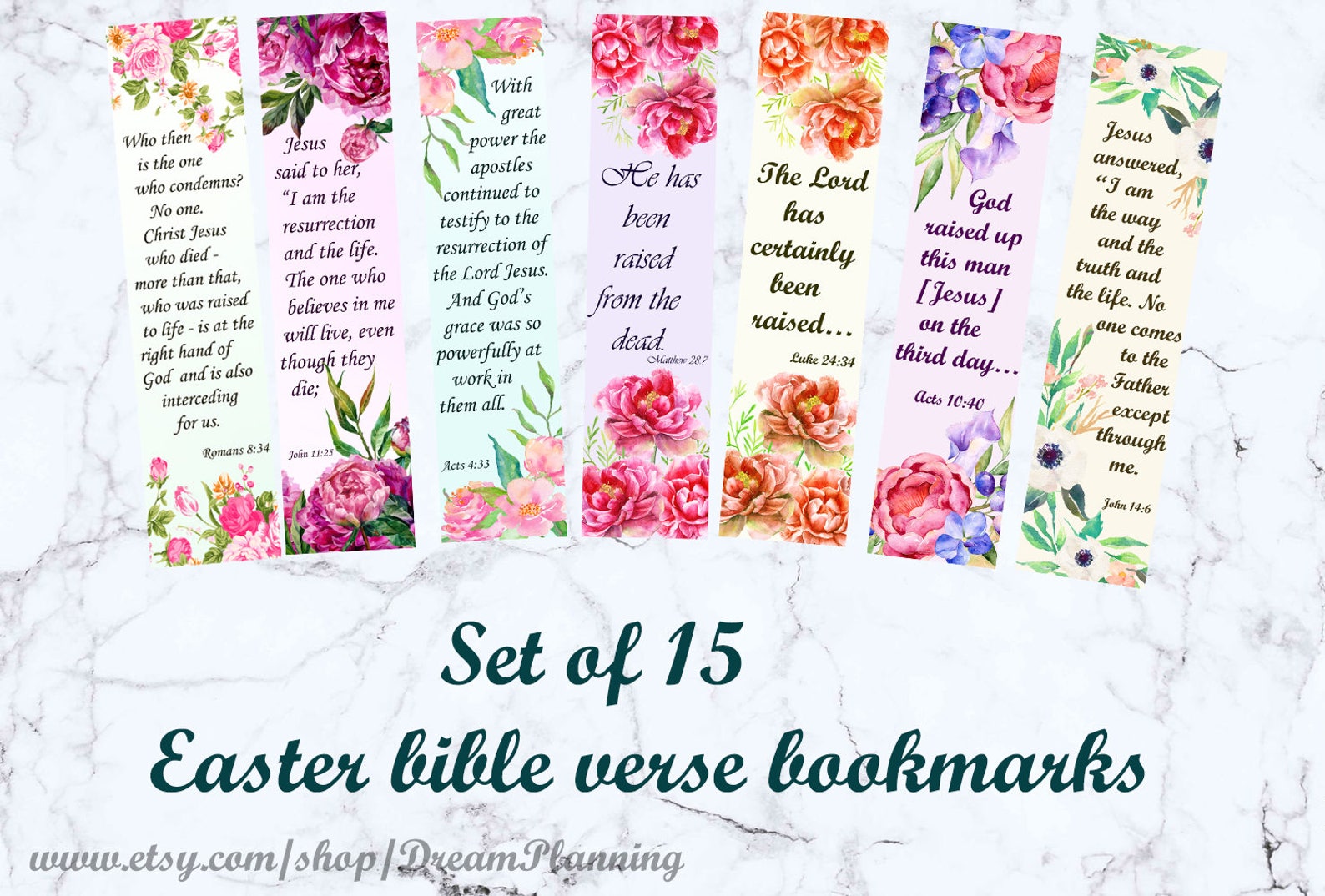 Easter Bible Verses Scripture Cards Bible Bookmark Scripture Memory ...