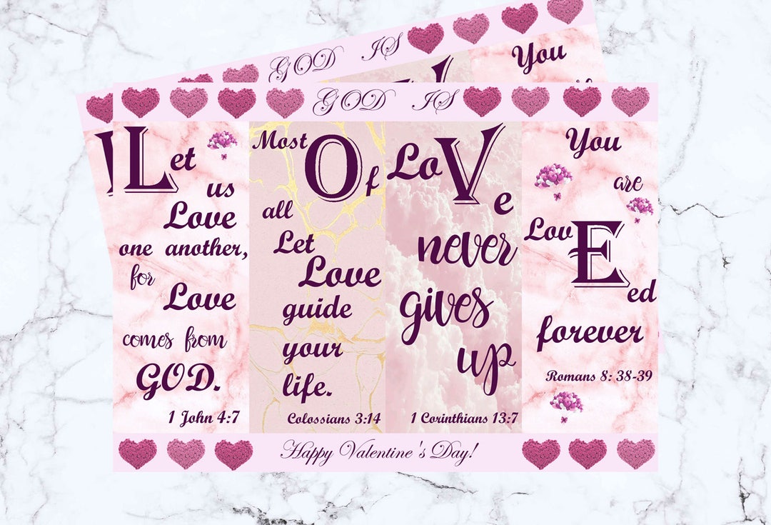 Bible Verse Valentine Card Christian Valentines Valentine's Day ...