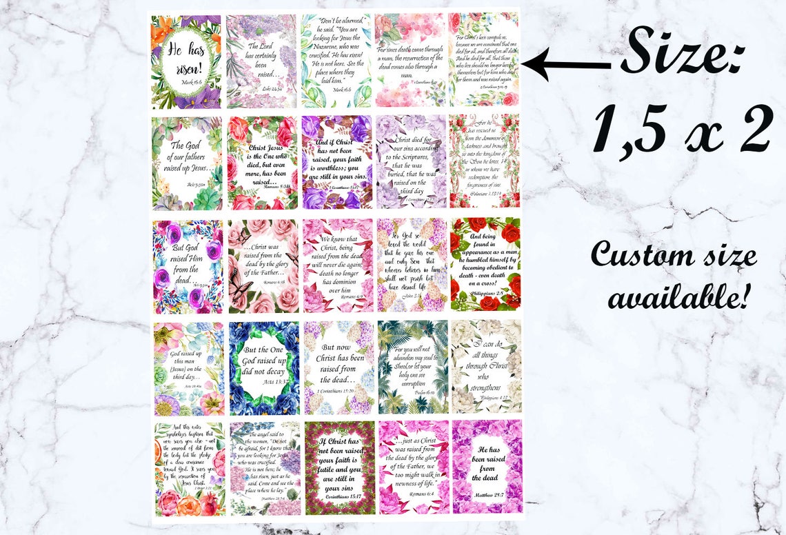 Easter Scriptures Easter Bible Verse Cards Printable Bible Journaling ...
