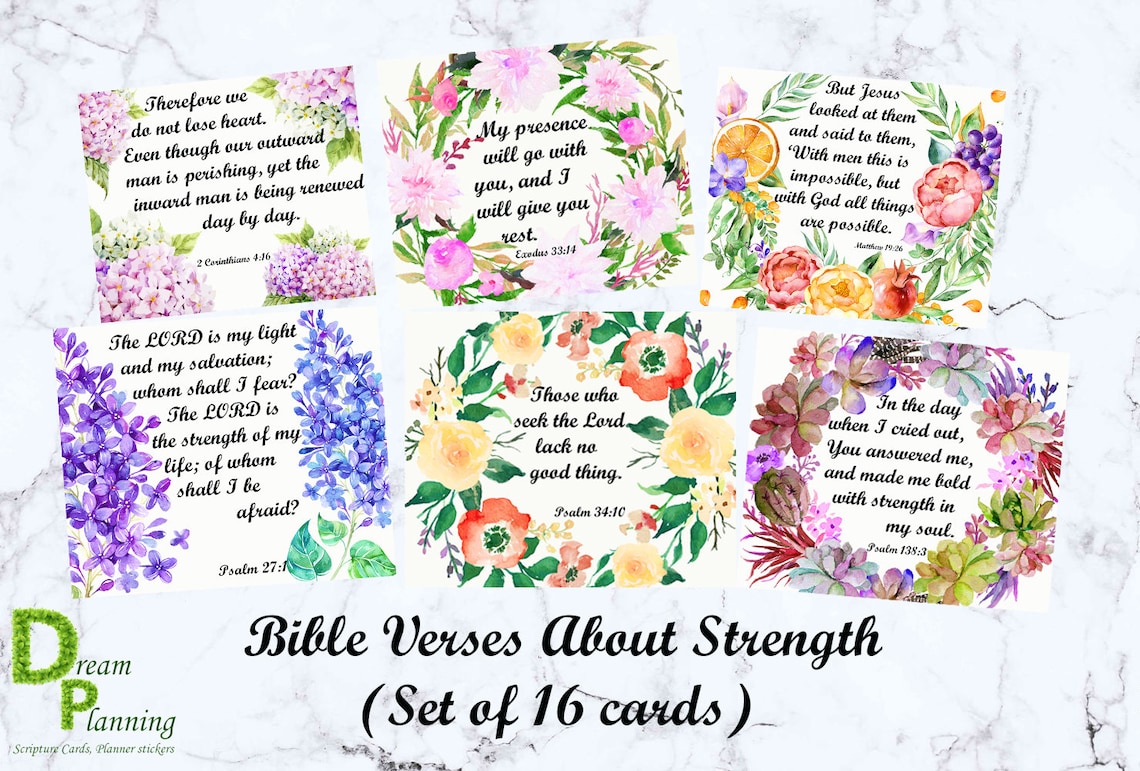 Printable Scripture Memory Cards Bible Memory Verse Cards Bible ...