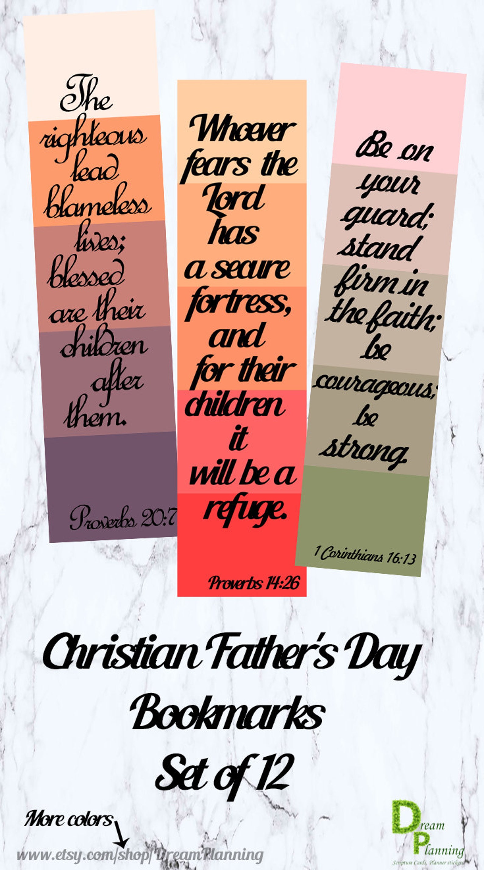 Christian Father's Day Bookmarks Christian Bookmarks Printable Bible ...