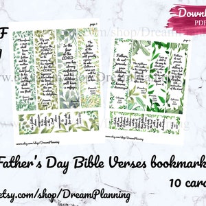 Father’s Day Bible Verses Bookmarks, Christian Fathers Day Card, Mens ...