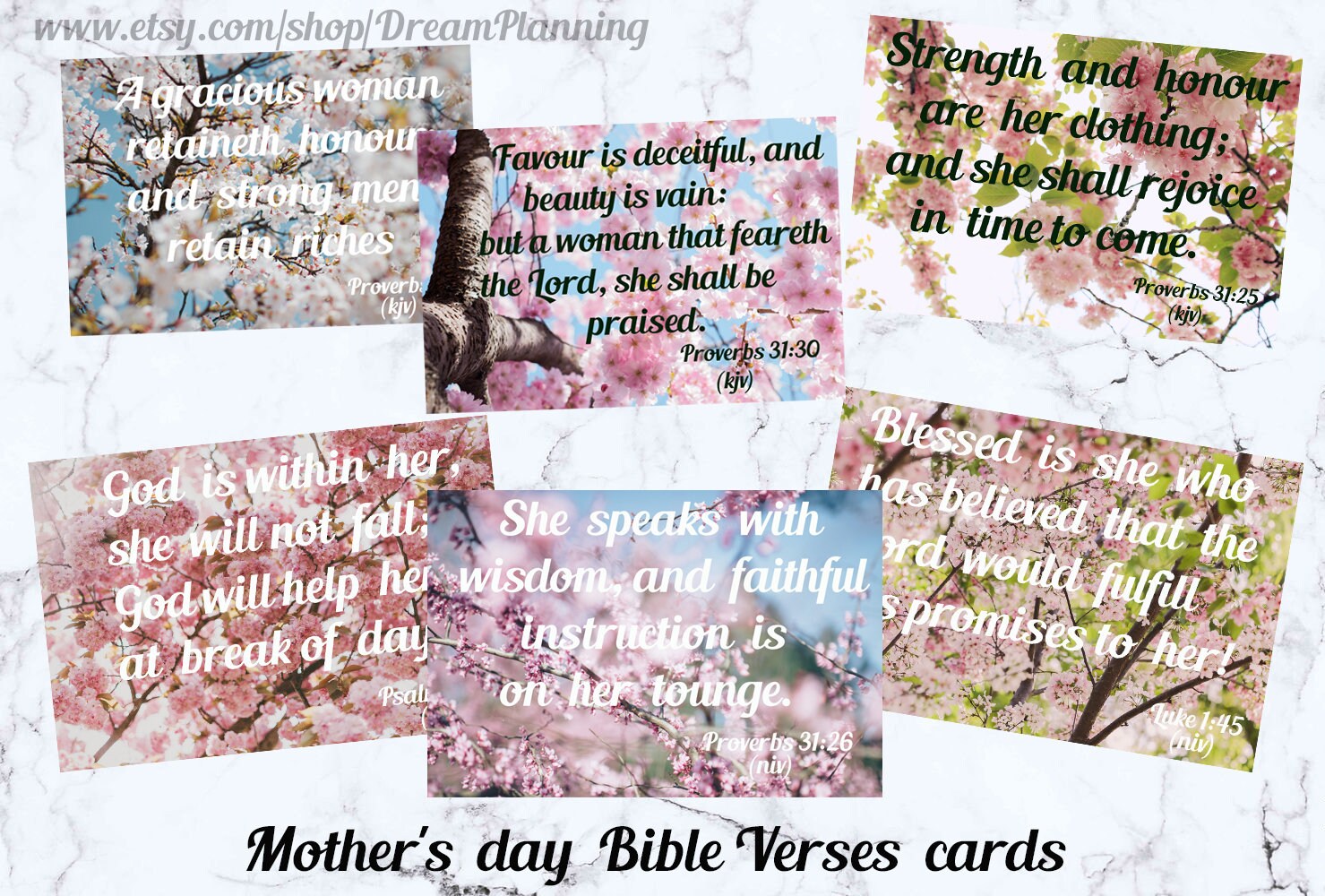 Mother's Day Bible Verses Cards Bible Journaling Cards Bible Bookmarks ...